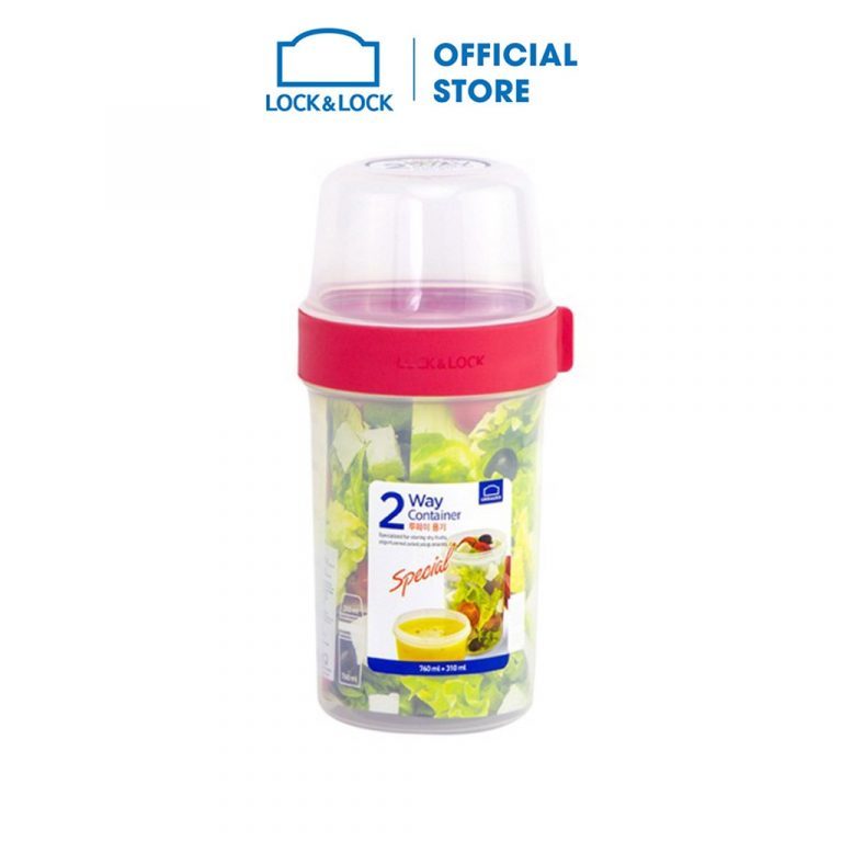 Hộp Nhựa Lock&Lock Twist Two Way 760ml+310ml - Nắp Màu đỏ - LLS223R - Chuyên Sỉ Hàng Lock&Lock ...