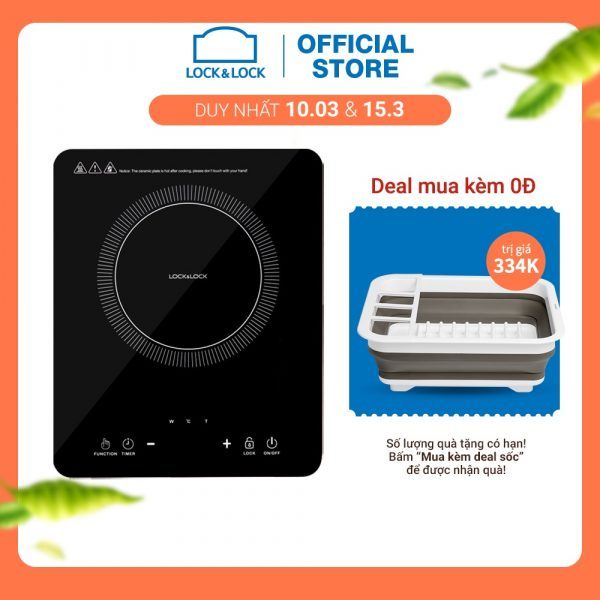 Bếp điện Từ Lock & Lock Induction Cooker, 220-240V, 50/60Hz, 2000W ...
