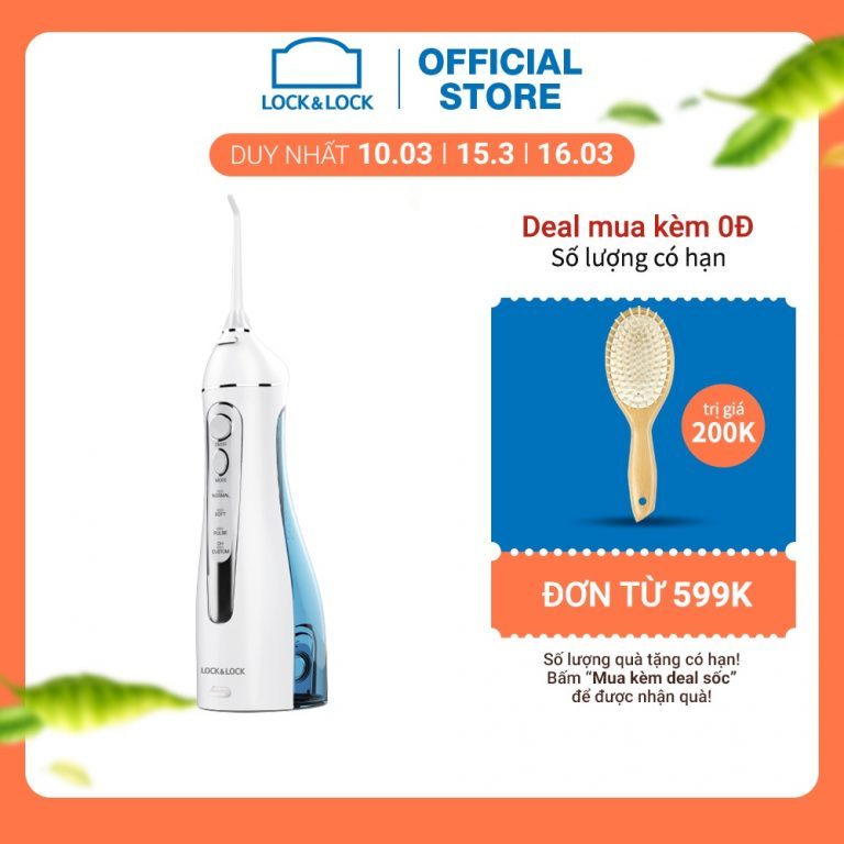 Máy Tăm Nước Không Dây Lock&Lock Cordless Oral Irrigator 200ml - Màu ...