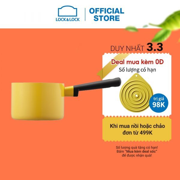Nồi 1 Tay Cầm Decore Milk Lock&Lock, 14CM - Màu Vàng - LDE1142 - Chuyên ...