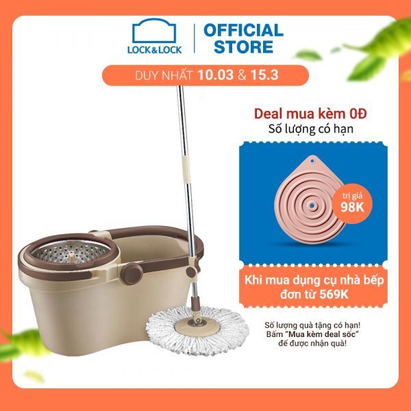Bộ Cây Lau Nhà Xoay Tay Compact Spin Mop Lock&Lock - ETM466 - Chuyên Sỉ ...