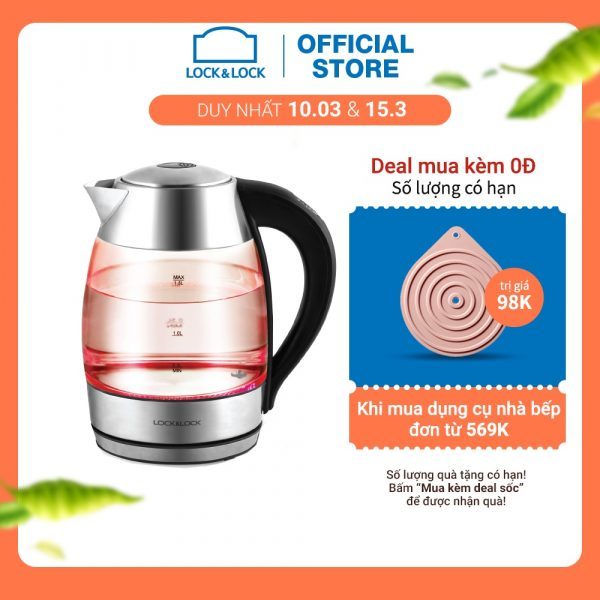EJK432 – Ấm đun Nước Bằng Thủy Tinh LocknLock, 1850-2200W-1.7L - Chuyên ...