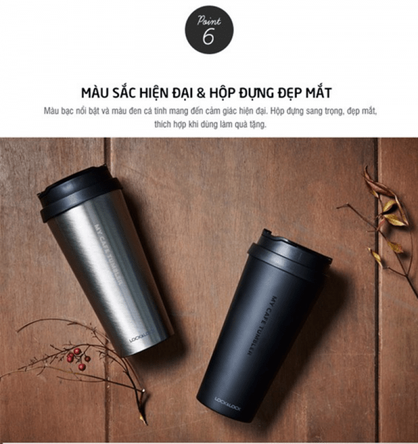 LHC4151BLK – Bình Giữ Nhiệt Bằng Thép Không Gỉ Lock&Lock Clip Tumbler ...